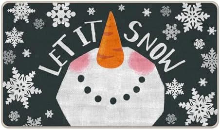 Amazon.com: AnyDesign Christmas Winter Doormat Snowman Front Door Mat ...