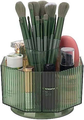 Amazon.com: SMILESUN 360°Rotating Makeup Brush Holder Makeup Organizer ...