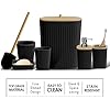 Amazon.com: Clara Clark Bathroom Set - Black Bathroom Accessories Set ...