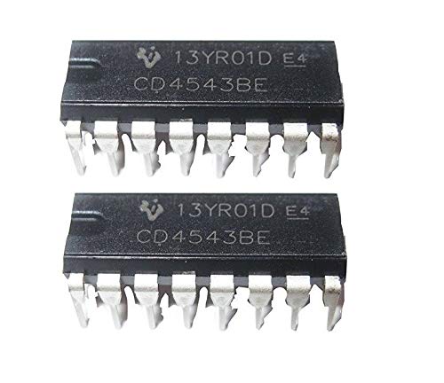 HOBBYKIT CD4543 BCD-to-7-Segment Decoder Driver DIP 16-pin - 2 PCS with ...