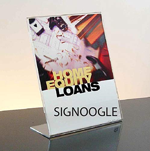 SIGNOOGLE Acrylic Portrait Counter Poster Table Top Menu Sign Display ...