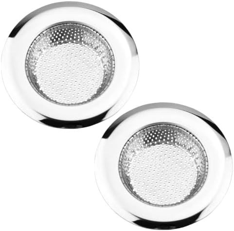WENKO 4930302100 Sink Strainer Set of 2 7 cm Stainless Steel : Amazon ...