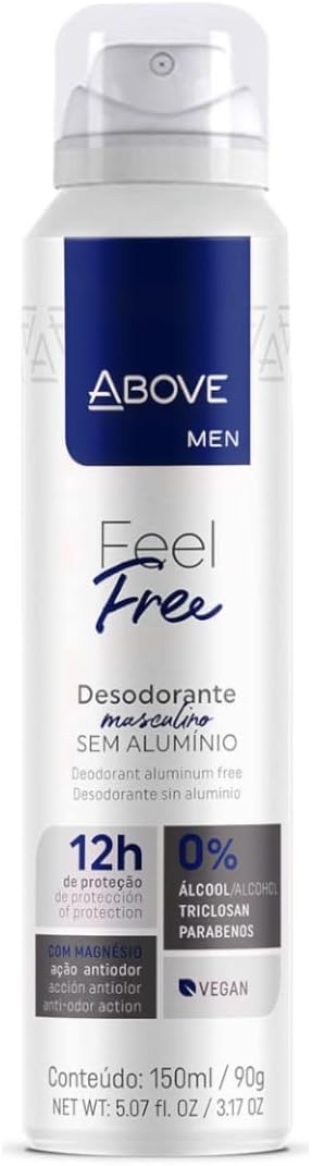 Desodorante, Above, Zero, Sem Alumínio Men, 150 ml | Amazon.com.br
