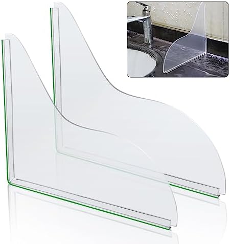 SAVITA 2pcs Shower Splash Guard, Self Adhesive Bathtub Corner Splash ...