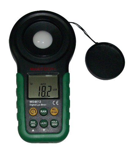 MASTECH MS6612 - Fotómetro digital (hasta 200.000 lux, pantalla LCD ...
