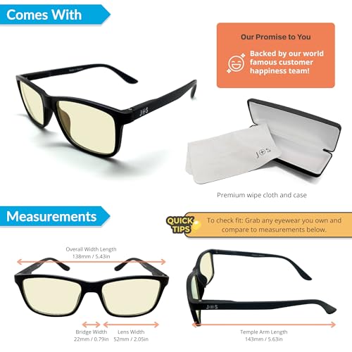 Snapklik.com : J+S Vision Reading Blue Light Glasses - Filters 90% High ...