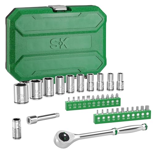 Amazon: SK 1/4" Drive Socket Set with 216-P Quick-Release Ratchet ...