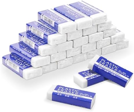 Amazon.com : Pencil Erasers White Erasers Bulk, Large Writing Plastic ...