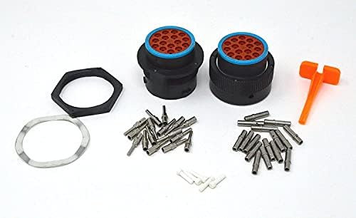 Amazon.com: Deutsch HDP20 Bulkhead 16-pin Connector kit, 12-14 AWG ...
