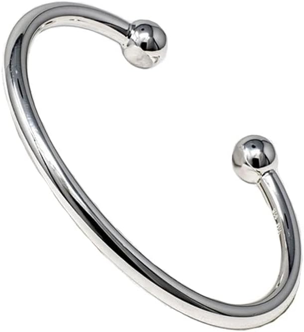Amazon.com: VN Jewelry Men's Silver Torque Bangle | Solid 925 Sterling Silver Torque Bangle ...