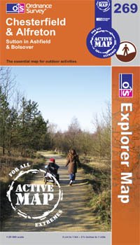 Chesterfield & Alfreton OS Explorer Map Active 269: Amazon.co.uk ...