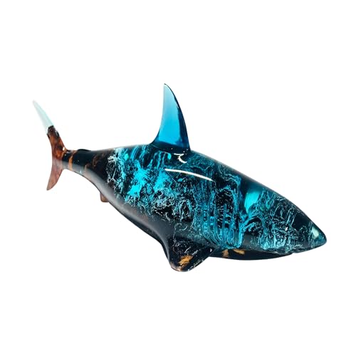 Amazon.com: Epoxy Resin Shark Sculpture, Shark Exotic Statue, Mammal ...