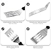 Amazon.com: Metal Spatulas 2 Pieces, Stainless Steel Spatula with Heat ...