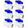 Amazon.com: 1" PVC Ball Valve, 6PACK Blue T-Handle Shut-Off Valve, for ...