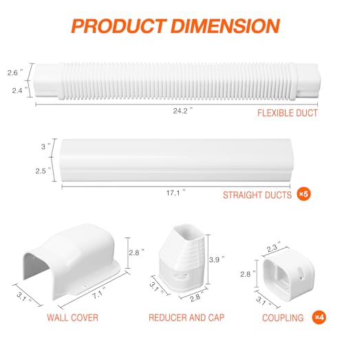 Snapklik.com : Mini Split Line Set Cover Kit 3W 9Ft Air Conditioners ...