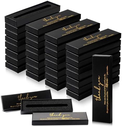 Amazon.com : 30 Pcs Black Pen Gift Boxes and 1 Sheet of Folding ...
