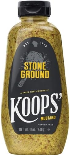 Amazon.com : Koops' Stone Ground Mustard, 12 oz. Bottle, 6-Pack ...