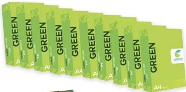 Century Green Copier Paper A4 Size 70 GSM (10 Ream/5000 Sheets ...