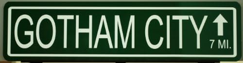 Amazon.com: METAL STREET SIGN GOTHAM CITY 6x24 BATMAN ROBIN BAT MOBILE ...