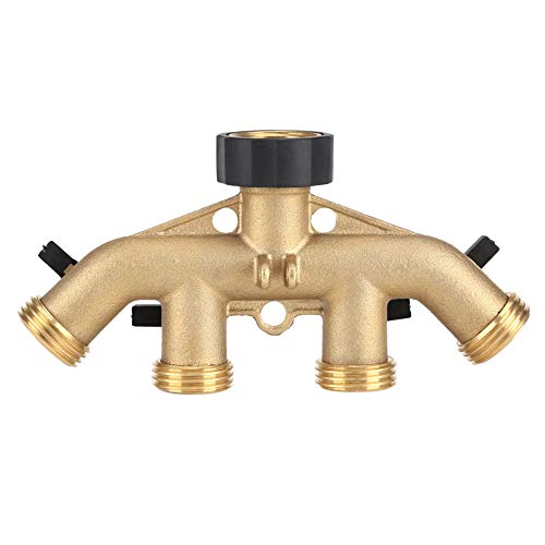 4 Way Valve Separator, Durable Corrosion Resistant Brass Hose Tap ...