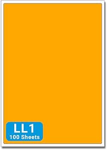 Fluorescent Orange A4 Labels - 200mm x 289mm 1 to View - LL1-100 Sheets ...