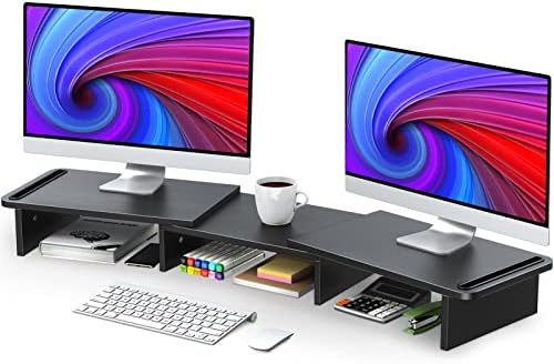 Amazon.com: Zimilar Dual Monitor Stand Riser, Monitor Stand with ...