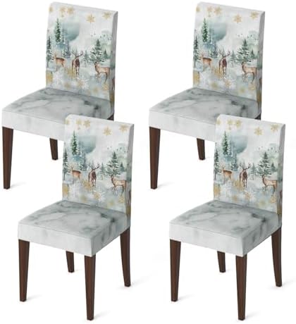 Amazon.com: FuWeave 6 Pcs Winter Wonderland Chair Covers Hello Winter ...