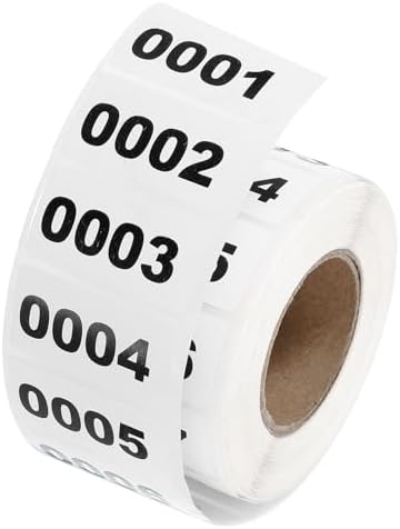 sourcing map 1 Roll Inventory Number Sticker, 0001-1000 Consecutive ...
