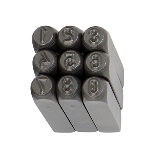 GROZ Number Stamp Set with Induction Hardened Ends| Ideal for permanent ...