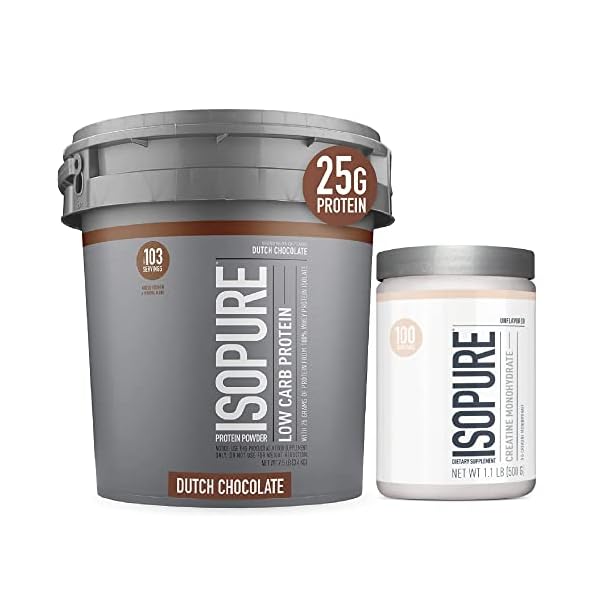 Isopure Protein Powder Low Carb With Creatine Powder 500g Unflavored ...