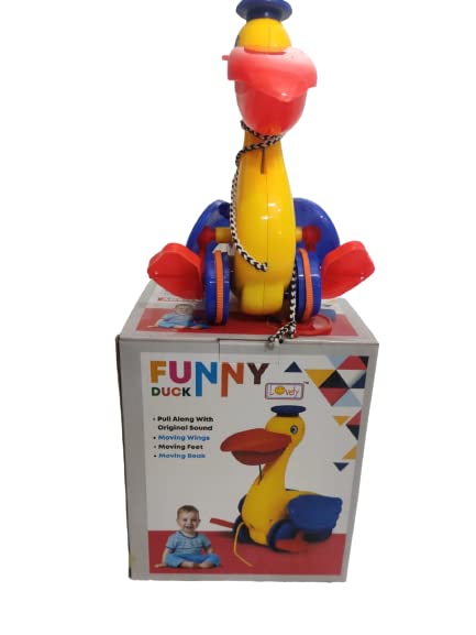 Buy Pulling Funny Duck Toy with Moving Wings Feet & Beak | Multicolor ...