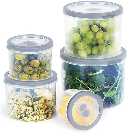 Décor Go Click & Stack Snack Tubs | 2 Pack Leakproof Food Storage ...