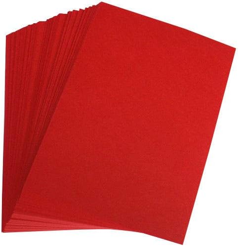 DEEP RED A4 Coloured Craft Card 160gsm x 50 Sheets : Amazon.co.uk ...