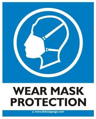 Wear Mask Sign Board : Amazon.in: Office Products