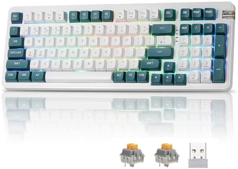 Amazon.com: DarkFlash DF98 Wireless Mechanical Keyboard - 3-Modes BT/2 ...