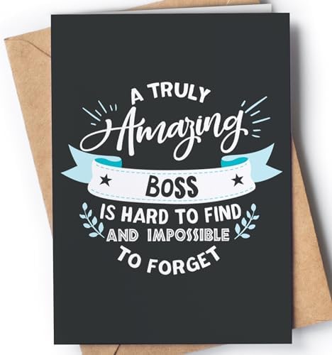 Amazon.com : Boss Card - Thank You Card for Boss - Boss Day Card for ...