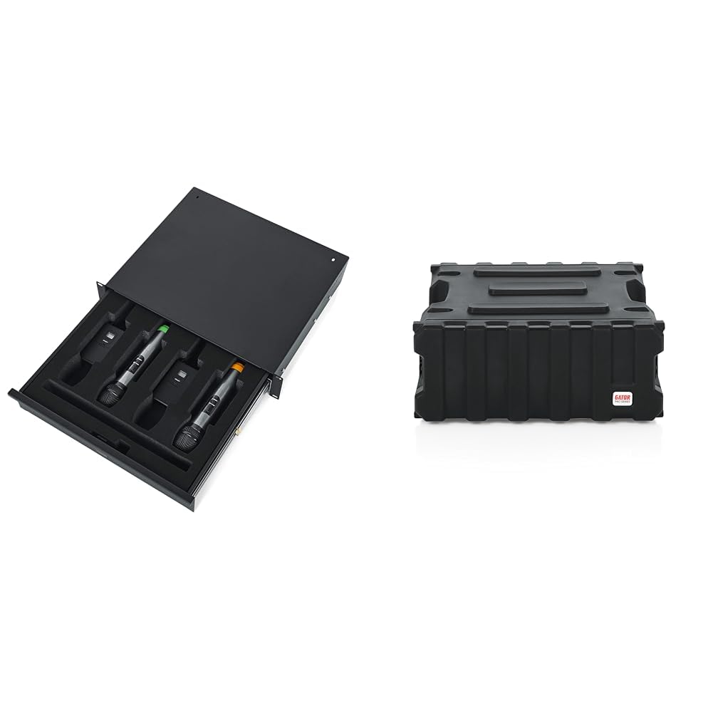 Amazon.com: Gator Cases Rackworks Wireless Microphone Rack Mount Drawer ...