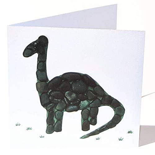 Seaham Sea Glass Dinosaur Printed Greetings Card by Iridis Crafts ...