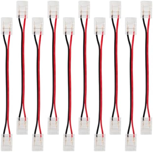 Linkstyle 10PCS LED Light Strip Connectors 2 Pin, 10mm Width LED Wire ...