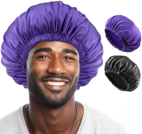 Amazon.com : Lolalet 2 PCS Bonnet for Men, Hair Silk Bonnets for ...