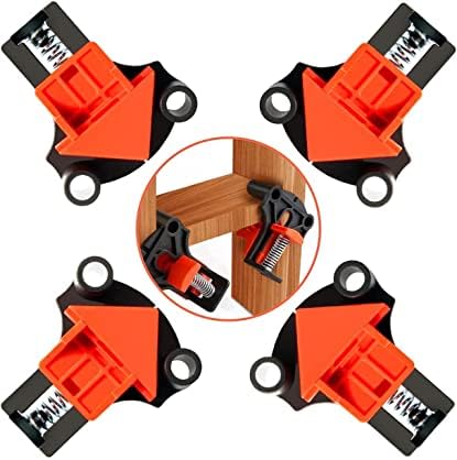C CASIMR 90 Degree Corner Clamp, 4 Pack Adjustable Single Handle Spring ...