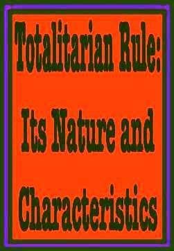 Totalitarian Rule: Its Nature and Characteristics: Buchheim, Hans, Hein ...