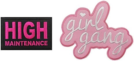 Amazon.com: Cute-Patch Girl Gang High Maintenance Embroidered Iron on Patch