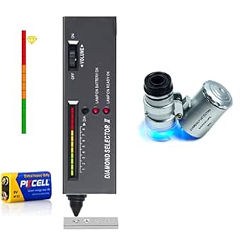 Amazon.com: Diamond Tester Pen,High Accuracy Diamond Tester＋60X Mini ...