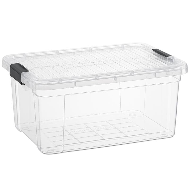 Amazon.com - Superio Clear Storage Box with Lid, 20 Quart Plastic ...