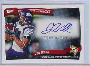 2010 Topps Peak Preformance Joe Webb Auto - NFL Autographed Football ...
