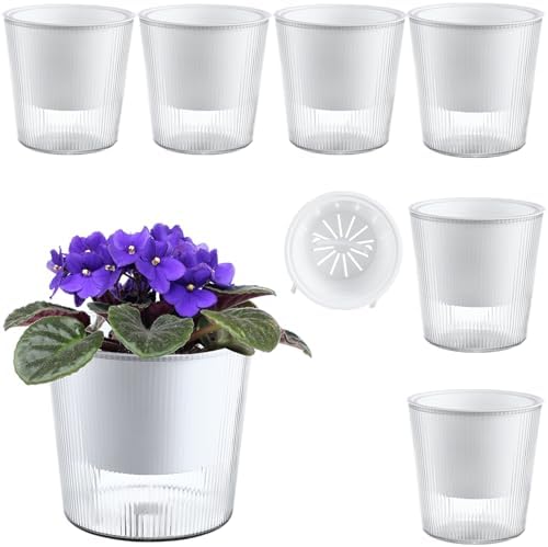 Amazon.com: 6 Pack Self Watering Pots for Indoor Plants 4 Inch Small ...