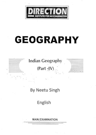 Buy Direction IAS Indian Geography Printed Notes by Neetu Singh in ...