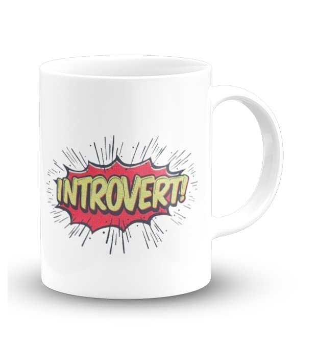 Buy The Desi Monk Introvert Printed Black Mug with Print | Love Couple ...