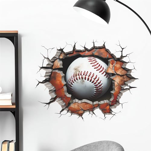 Amazon.com: Extra Large Baseball Wall Decals Peel and Stick Giant ...